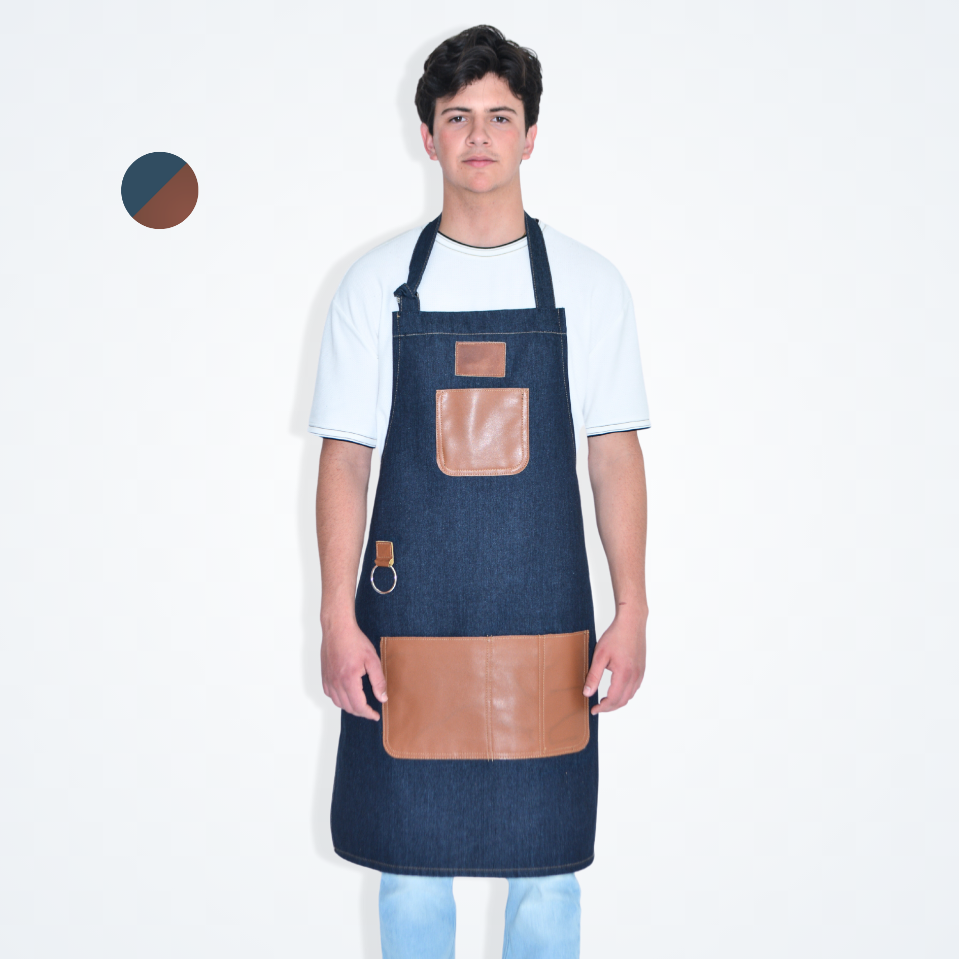 MANDIL-RUI Pigma Studio MANDILES TEXTIL AZUL/SINTETICO CAFÉ – Pigma ...